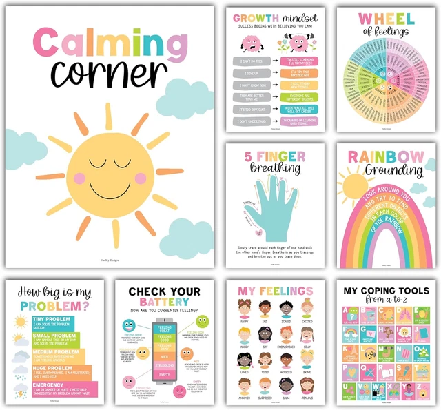 9 COLORFUL CALMING Corner Posters for Classroom Must Haves for Teachers ...