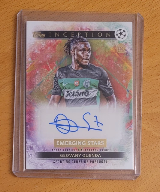 TOPPS UCC INCEPTION 2024-25 Auto Geovany Quenda RC Sporting Portugal ...