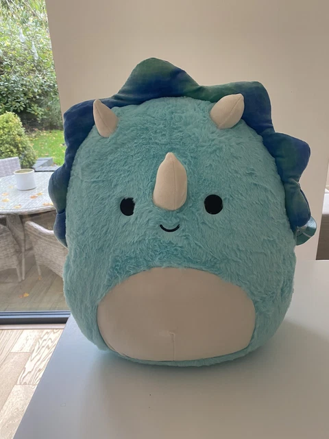 SQUISHMALLOWS FUZZ-A-MALLOW MALIK the Blue Triceratops 40 Cm 16 Inch ...