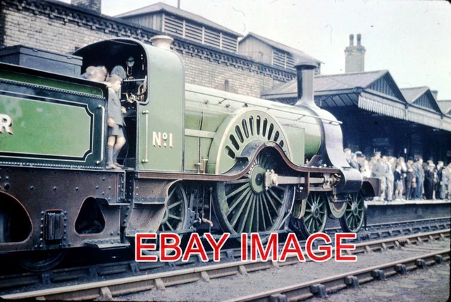 ORIGINAL 35MM SLIDE GNR LOCO NO 1 AT PETERBOROUGH RCTS RAILTOUR £3.50 ...