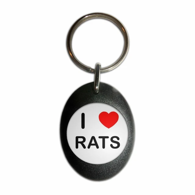 I LOVE RATS - Plastic Oval Key Ring Colour Choice New EUR 5,69 ...