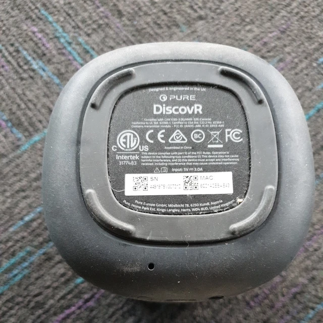 PURE DISCOVRR BLUETOOTH Wireless Portable Alexa Smart Speaker Silver ...