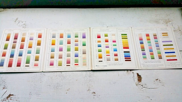 TARJETA COLOR PEARSALL Nº Tabla de tonos bordados T4 seda bordado hilo ...