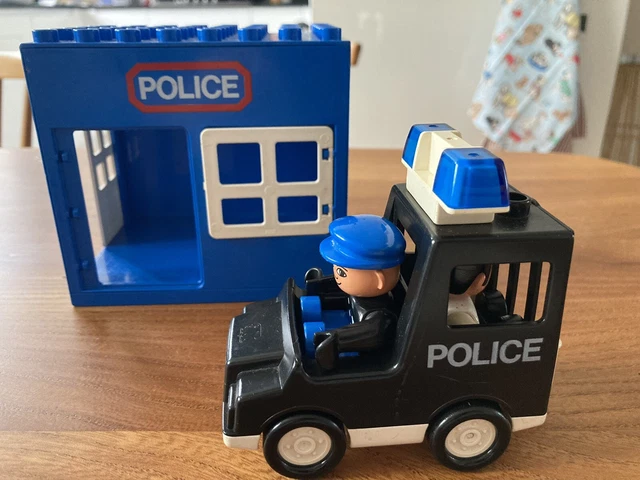 VINTAGE DUPLO. POLICE Station, Police Car, Police Officer, Prisoner. £7 ...