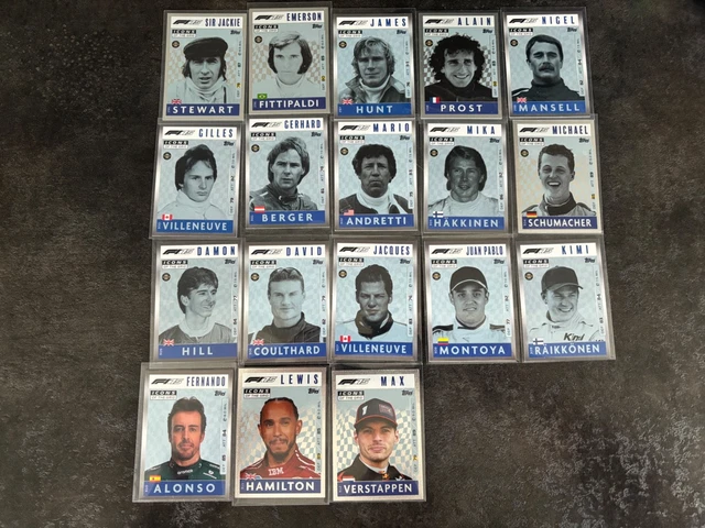 TOPPS F1 TURBO Attax 2025 Formule 1 Icons of the Grid Full Set 18 ...