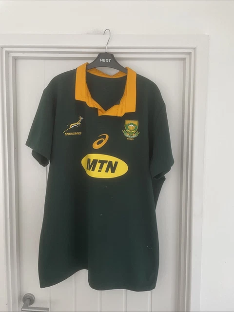ASICS SOUTH AFRICA Springboks Home Rugby Shirt Jersey 2014/15 - Size ...