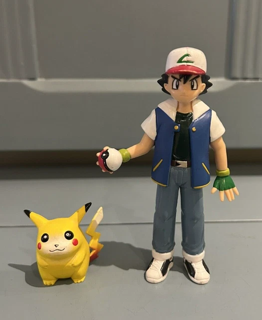 TOMY VINTAGE ASH Ketchum & Pikachu Pokemon Figure 90's Toy £25.00 ...