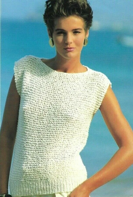LADIES & GIRLS Summer Top Knitting Pattern Super Easy Garter Stitch ...