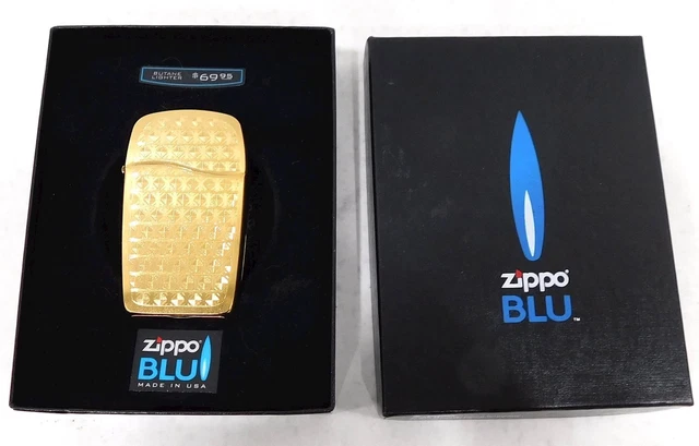 ZIPPO BLU GOLD Hologram Butane Lighter w/ Original Box Never Used EUR ...