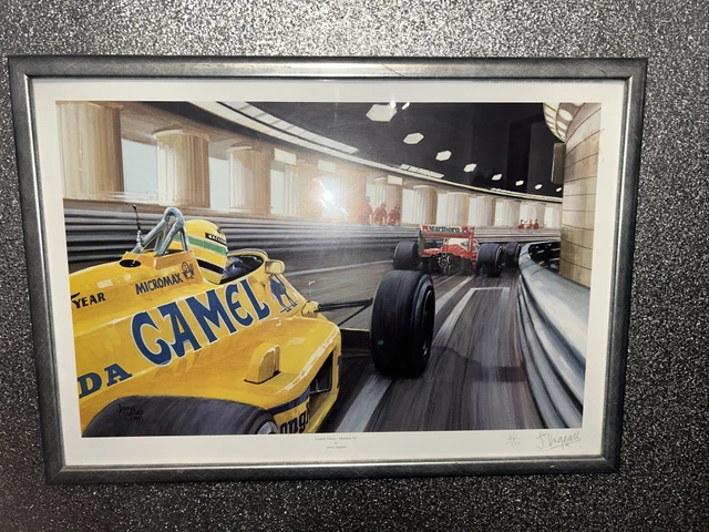 AYRTON SENNA LIMITED edition prints- signed by artist James Dugdale 441 ...