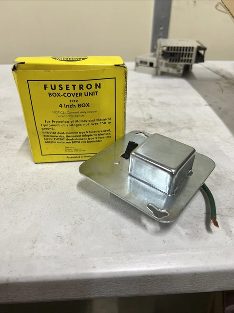 FUSETRON BOX COVER Unit Type SSY for 4" Square Box $15.00 - PicClick
