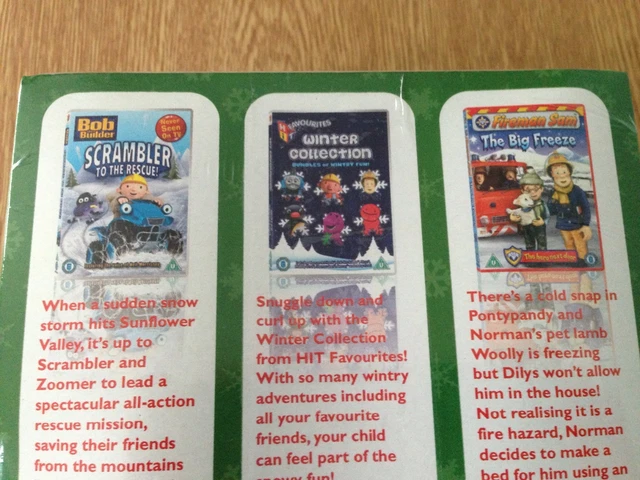 NEW BOB THE Builder Fireman Sam Triple Dvd Box Set Kids Christmas Gift ...