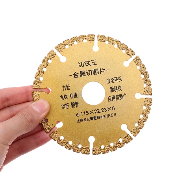 VACUUM BRAZED DIAMOND Yellow Saw Blade 4.5 Inch Steel Metal Stone Cast ...