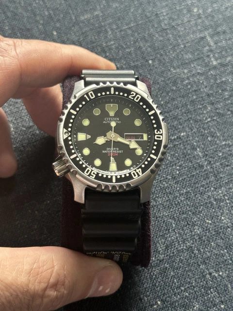 CITIZEN PROMASTER 42MM Silver Stainless Steel Case with Black Rubber ...