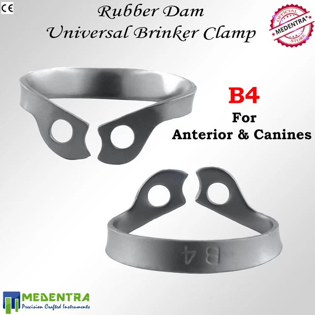 MEDENTRA® #B4 BRINKER Universal Clamps Rubber Dam Upper Premolar Anterior Clamp £4.49 - PicClick UK