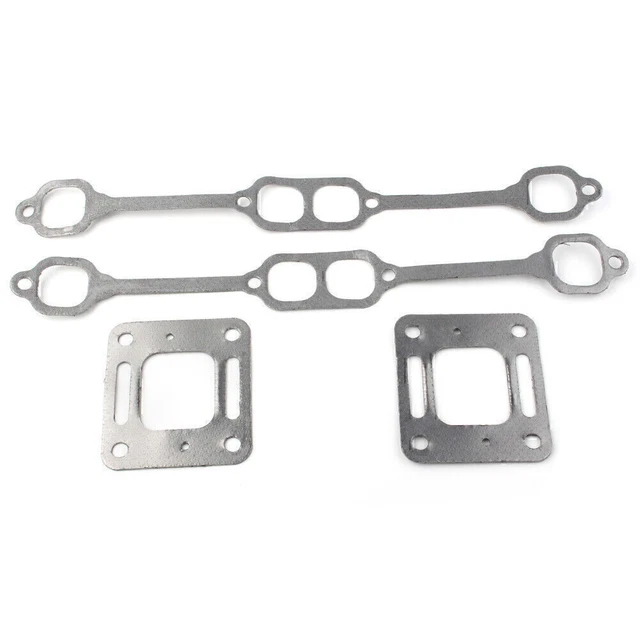 EXHAUST GASKET MANIFOLD Mercruiser 5.0 mpi 5.7 350 Mag Riser Block v8 ...