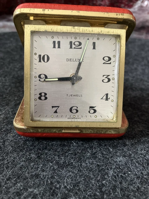 VINTAGE TRAVEL CLOCK Deluxe Germany £4.88 - PicClick UK