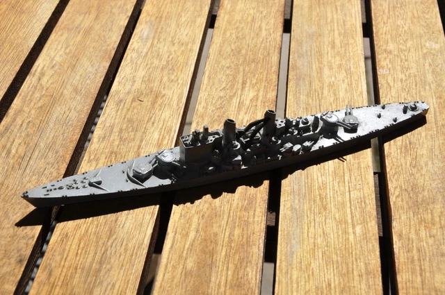 VINTAGE RETRO METAL Tri-ang Minic Ships Waterline Models M741 H.M.S ...