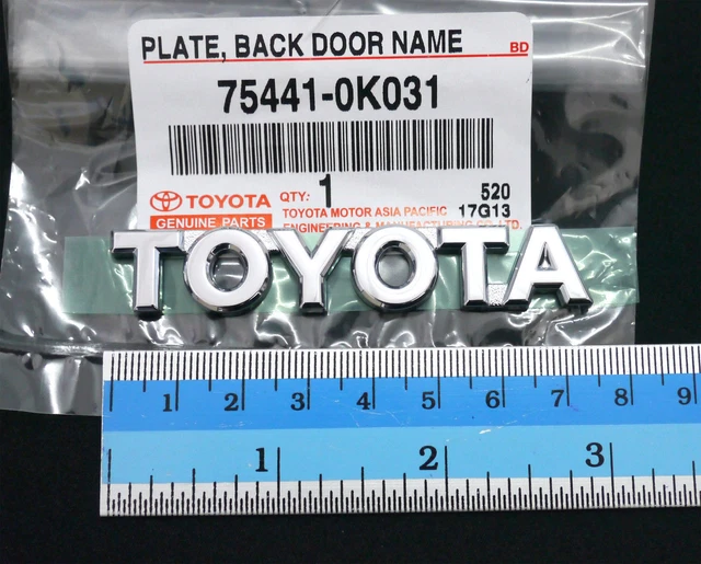 FOR GENUINE TOYOTA Trunk Emblem Plate Back Door Name Badge Rear Chrome ...