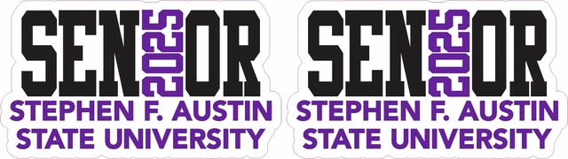 STICKERTALK OFFICIALLY LICENSED SFA Senior 2025 Stickers, 3 inches x 1. ...