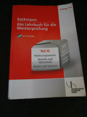 Sackmann 3 Das Lehrbuch Für Die Meisterprüfung ZU VERKAUFEN! - PicClick DE