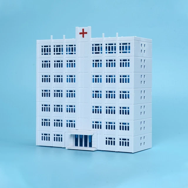 CREATIVE DIY APARTMENT Building Hospital Model N Scale 1 150 for Trains ...