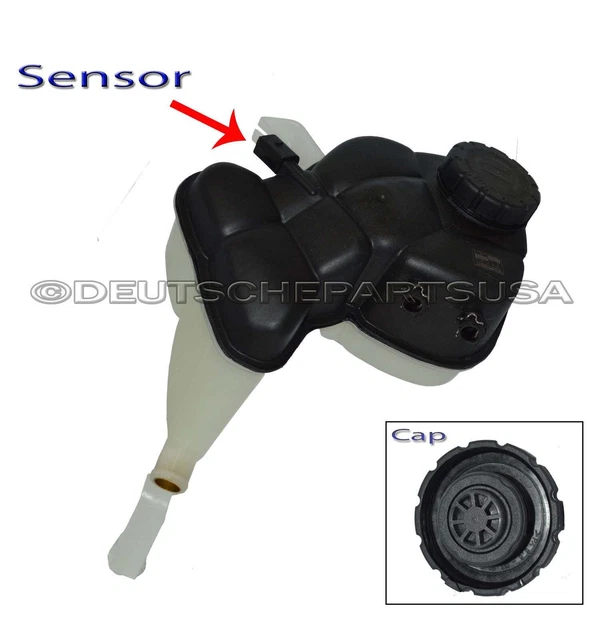 MERCEDES 2215000349 COOLANT Reservoir Overflow Expansion Tank + Cap ...