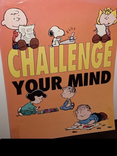 VINTAGE ARGUS SNOOPY PEANUTS Classroom Laminated Poster USA RARE ...