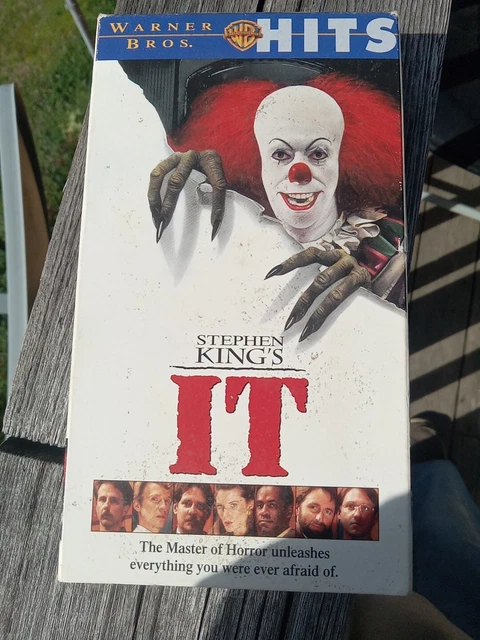 STEPHEN KING'S IT VHS 1990, 1998 Release Horror evil alien clown ...