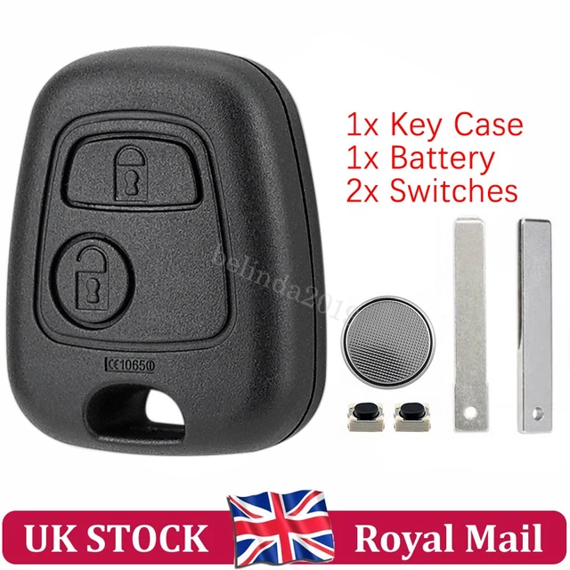 FOR CITROEN C1 C2 C3 C4 C5 Remote Key Fob Case Shell Cover + Battery ...