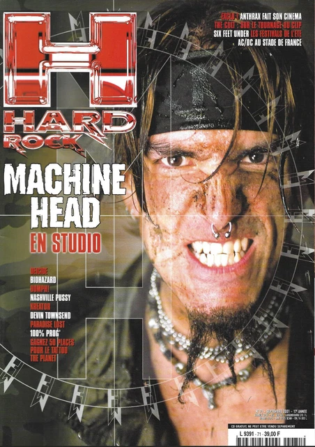 REVUE: HARD ROCK Magazine n° 71 NF Anthrax AC/DC Machine Head Townsend ...