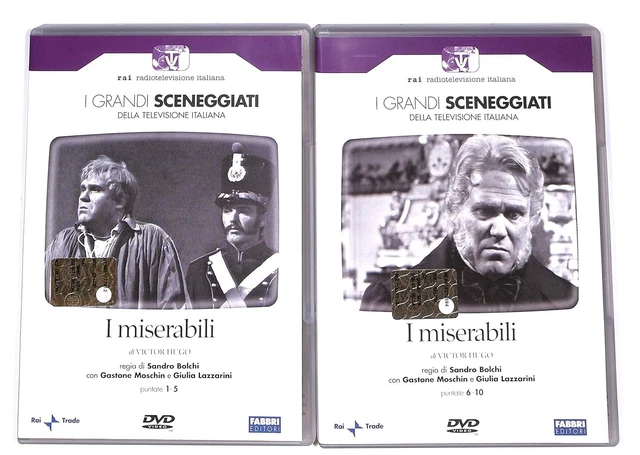 I MISERABILI VICTOR hugo sandro bolchi 4 dvd grandi sceneggiati rai tv ...