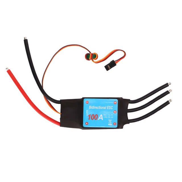 RC BOAT 100A ESC 100A Brushless Black 5V 5A BEC Output Auto Learning RC ...