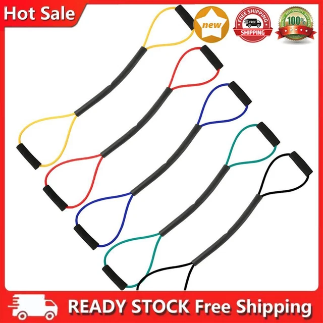8 SHAPED CHEST Expander Belt Portable Elastic Tension Rope for Strength ...