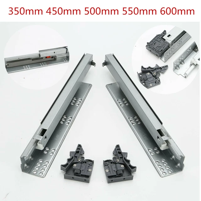 HEAVY DUTY SOFT Close Concealed Undermount Drawer Runners Slide Fully ...