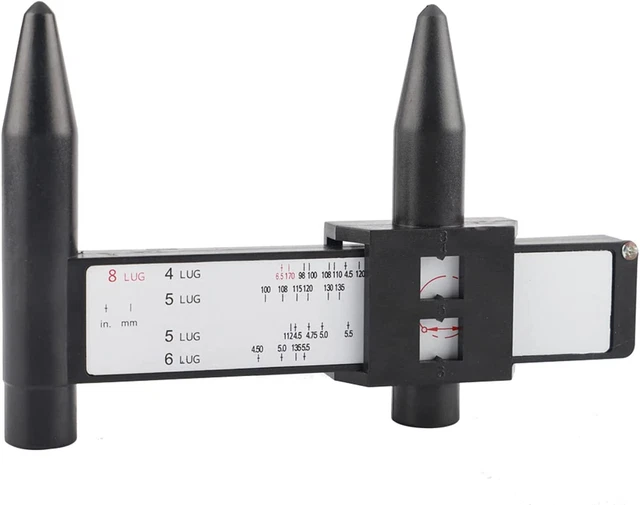 WHEEL PCD GAUGE Rim Bolt Pattern Measuring Tool for 4 5 6 Holes Sliding ...