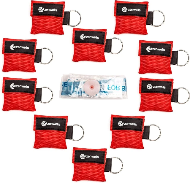 FIRST AID RESUSCITATION CPR Life Key Barrier Face shields Keyring Mouth ...