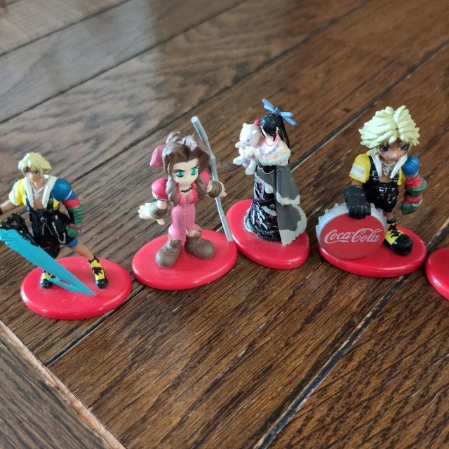 FINAL FANTASY FIGURSES Set 10 pezzi logo Coca-Cola usato da collezione ...