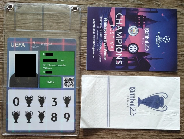 BIGLIETTO PASS 6 Finale UEFA Champions League 2023 Manchester City - Internazionale EUR 99,96 ...