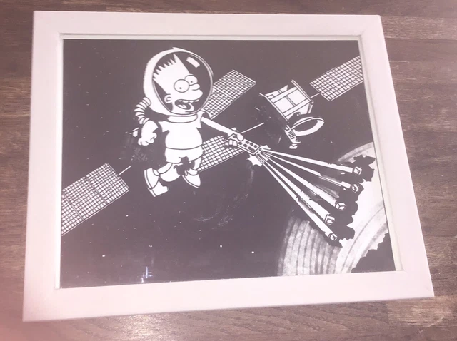 VERY RARE THE SIMPSONS promo Bart Simpsons 1990 Black and White Press ...