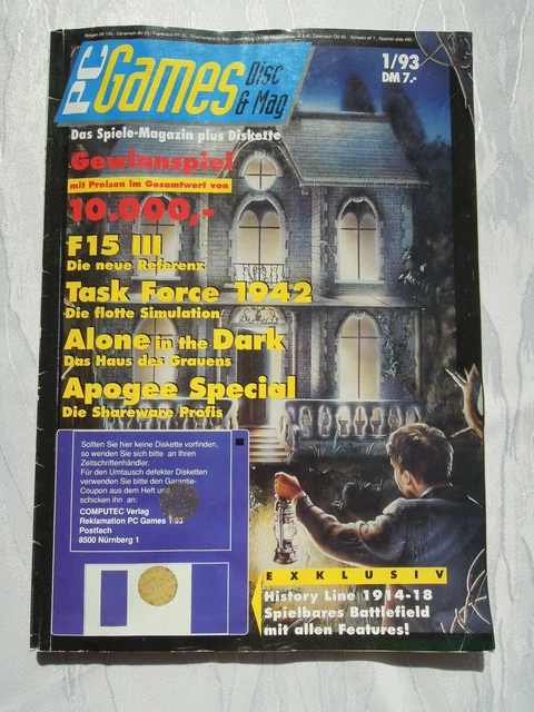 PC GAMES DISC & Mag 1/93 Magazin Zeitschrift Computec Verlag Retro ...