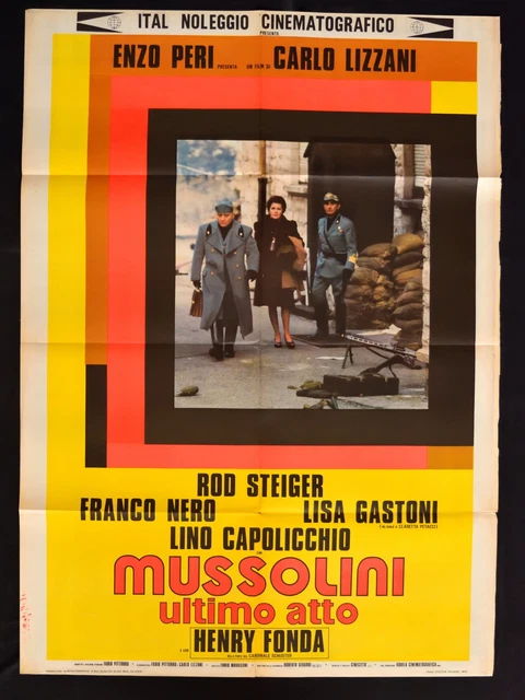 MANIFESTO MUSSOLINI ULTIMO ATTO rod steiger franco nero lizzani A226 ...