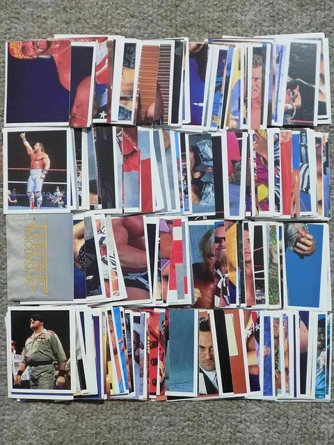 WWF MERLIN STICKERS Superstars Of Wrestling 1991 Blue Wwe Numbers 1-215 ...
