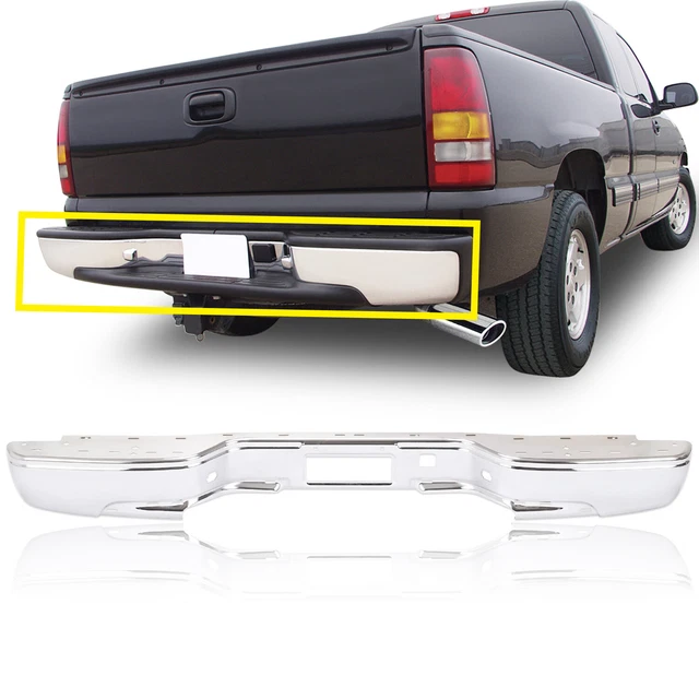 REAR STEP BUMPER For 99-07 Chevy Silverado GMC Sierra 1500 LS LT SS WT ...