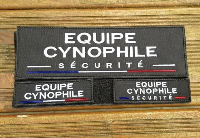 PACK 3 BANDE Identifications Équipe Cynophile Sécurité Yakeda Liseré ...