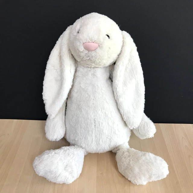 JELLYCAT LARGE BASHFUL Cream Bunny Rabbit Soft Toy Plush White 30cm Sitting £35.00 - PicClick UK