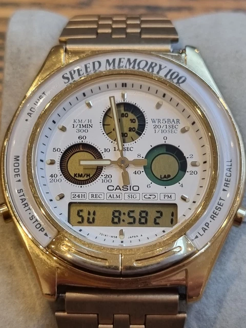 VINTAGE CASIO DIGITAL Watch AW200 Speed Memory 100 Japan Retro Rare ...