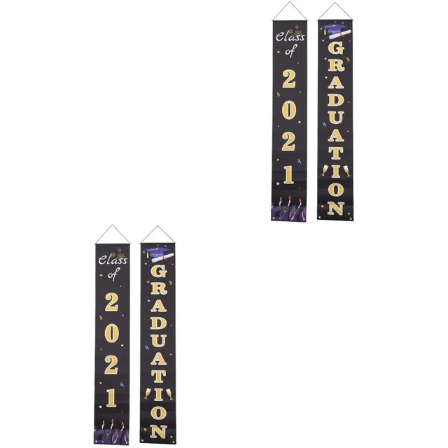 SAISON DES DIPLÔMES 2x graduation signe suspendu graduation bannière de ...