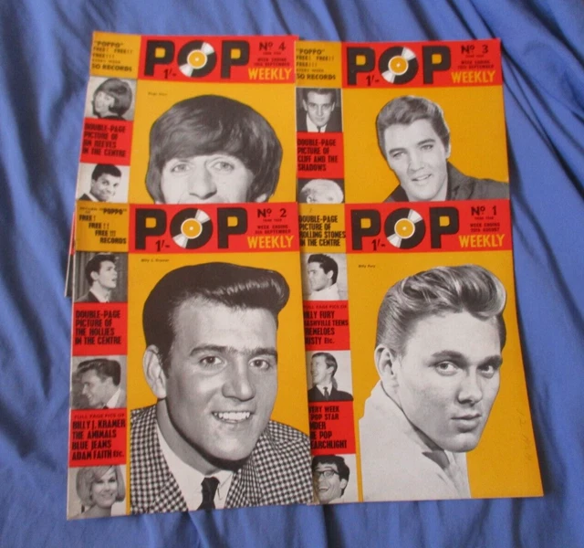 VINTAGE MAGAZINES 4 x 'Pop Weekly' 1964 (1,2,3 and 4) £25.00 - PicClick UK