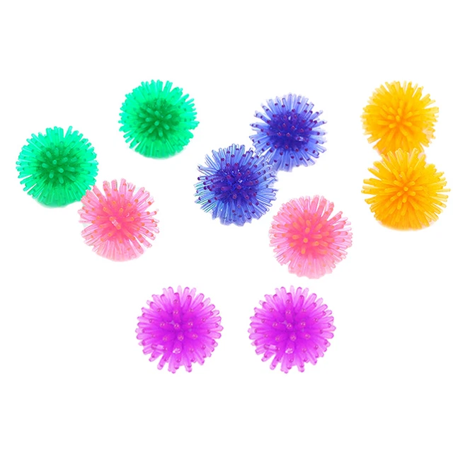 10 PCS PLASTIC Cat Prickly Ball Toy Dog Soft Stab Balls Toys with ...